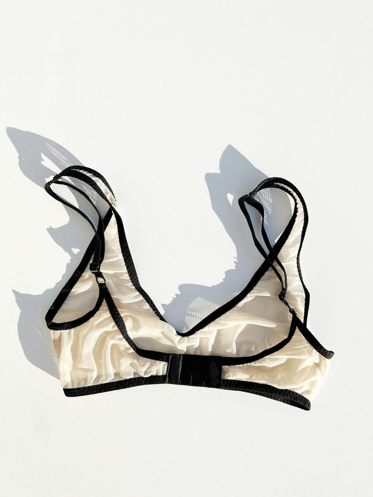 Kye Intimates Ikebana Bra - Black/Ecru | Leilah